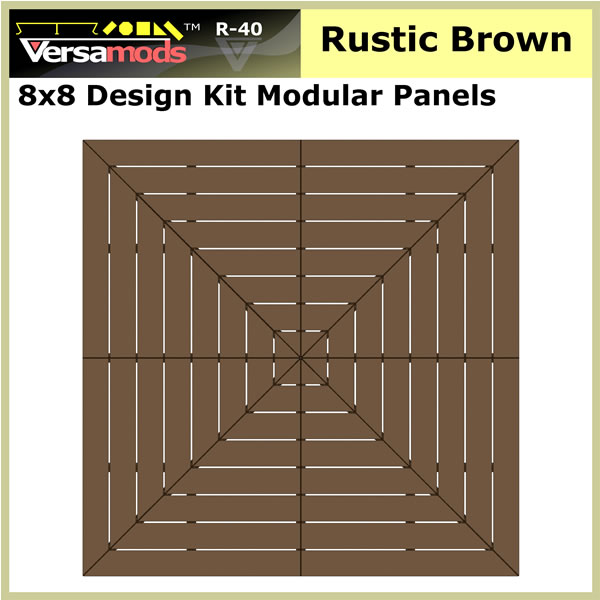 8x8 Design Kit Residential Modular Aluminum Decking Rustic Brown ...